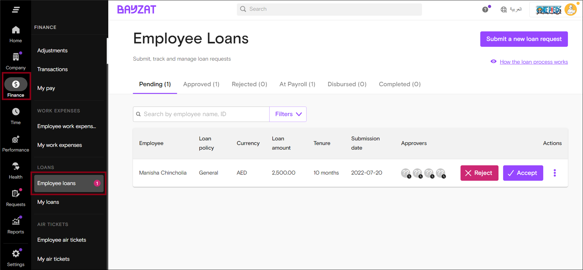 Managing Employee loans – English