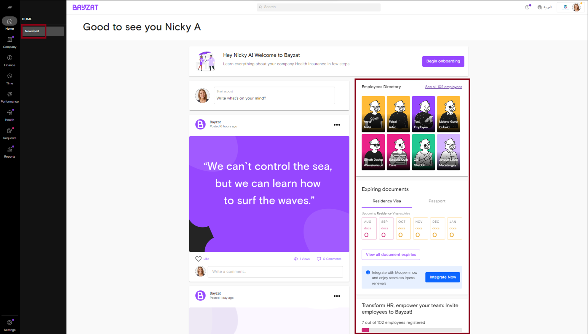 How to use the Bayzat Dashboard – English