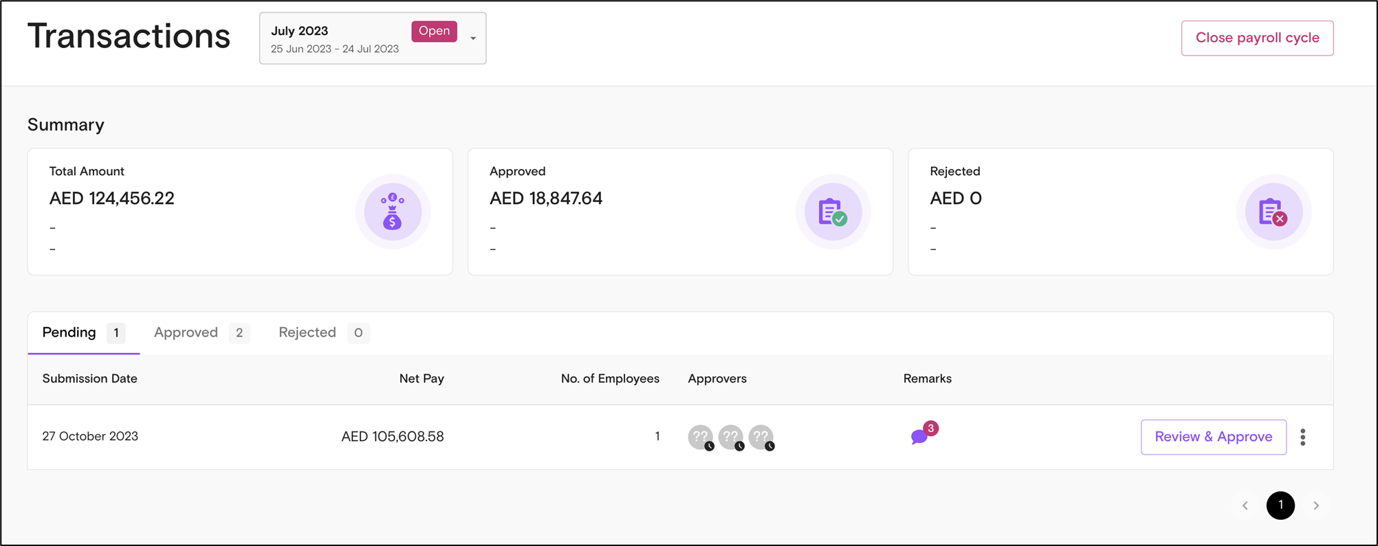 How to reject a transaction – English