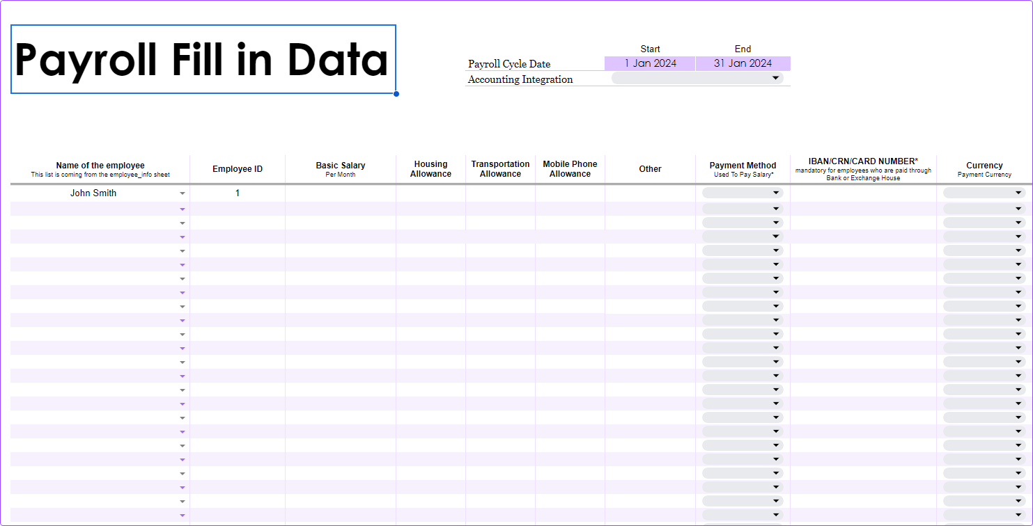 Payroll Data – English