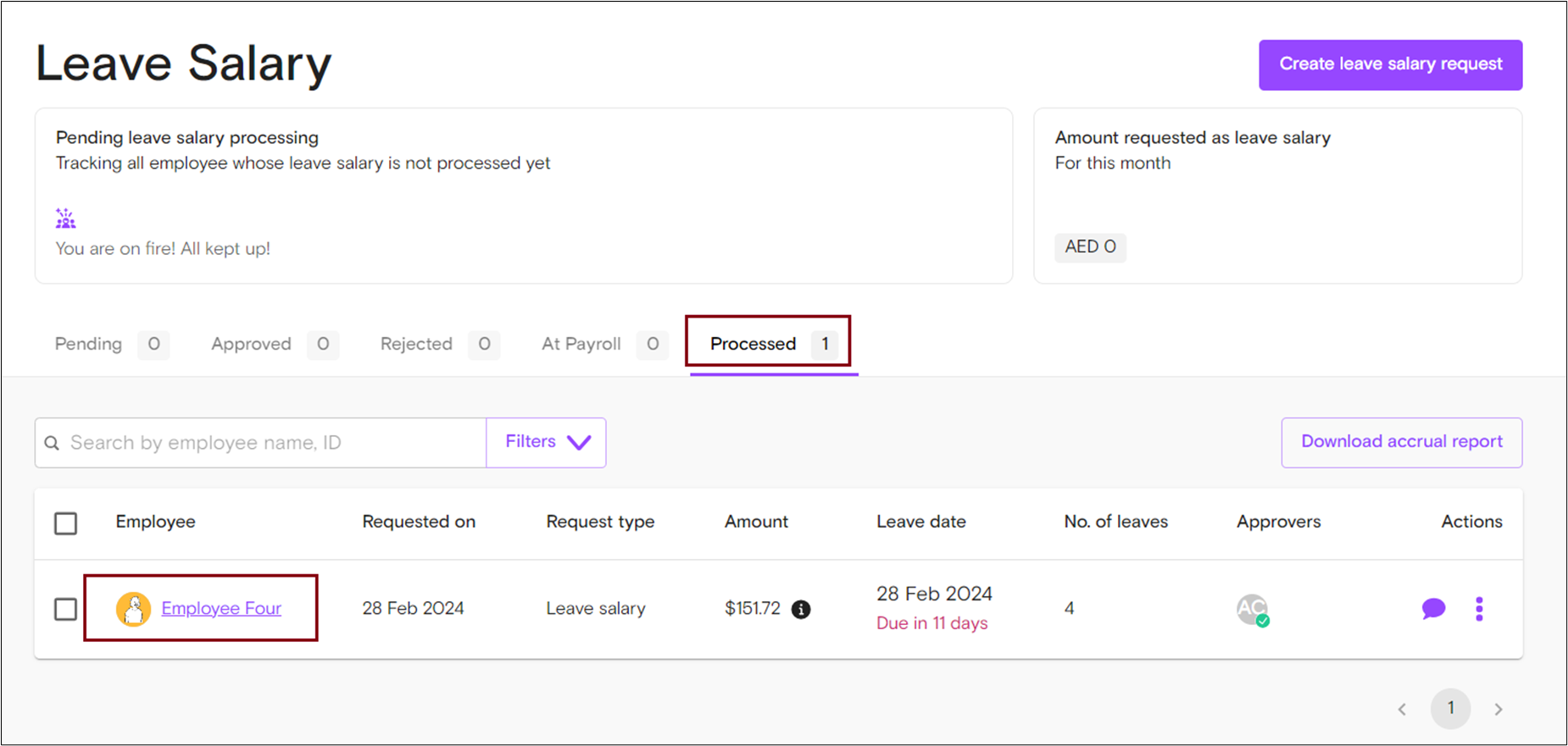 Leave Salary Requests Management – English