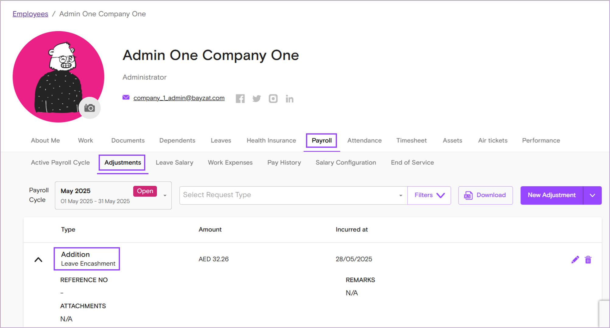 Manage Leave encashment tickets – English