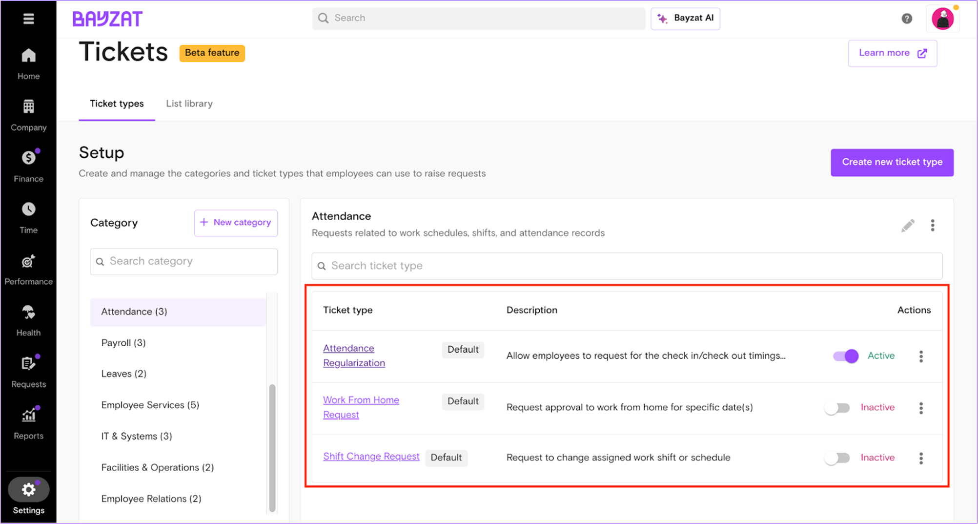 Set up Custom Employee Tickets – English