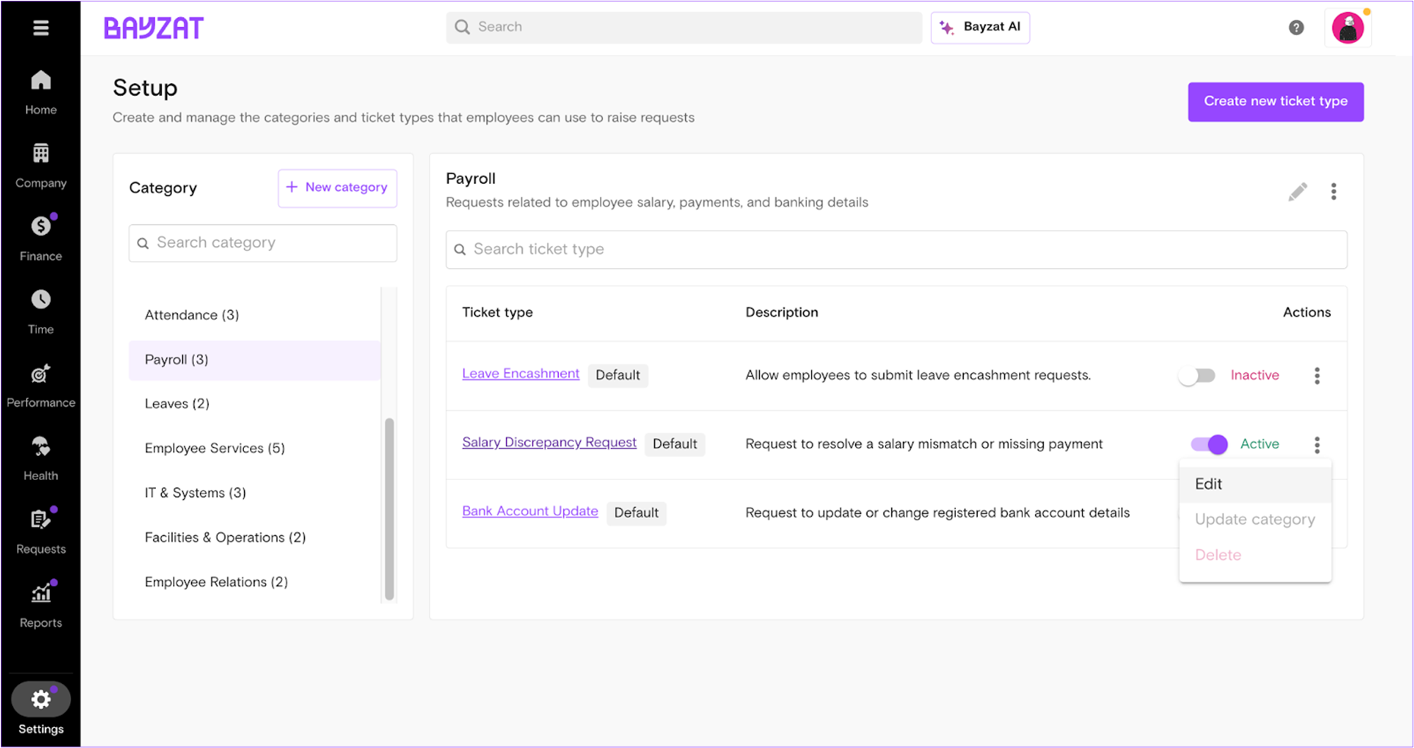 Set up Custom Employee Tickets – English
